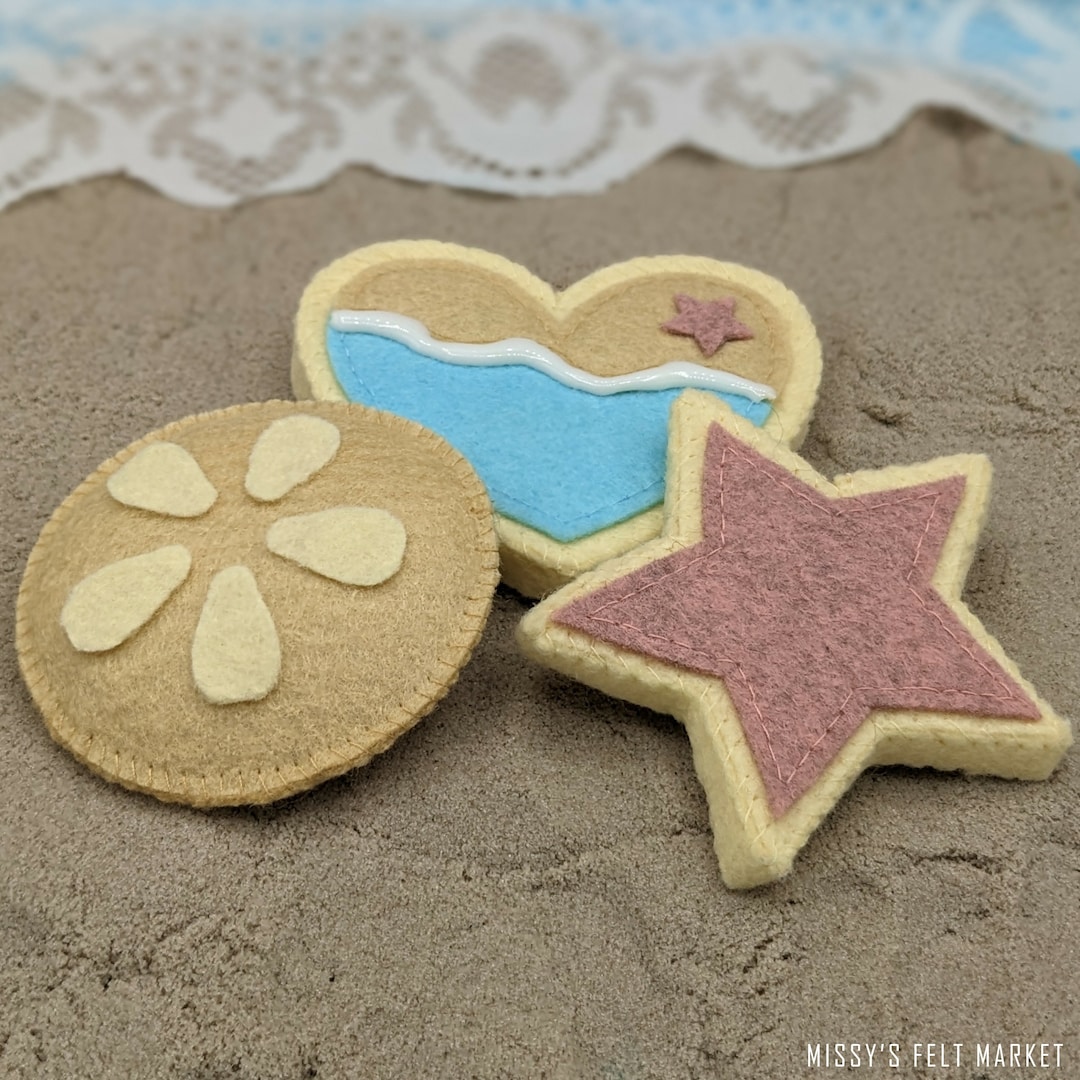 Summer BEACH Cut Out COOKIES Felt Play Food - Etsy