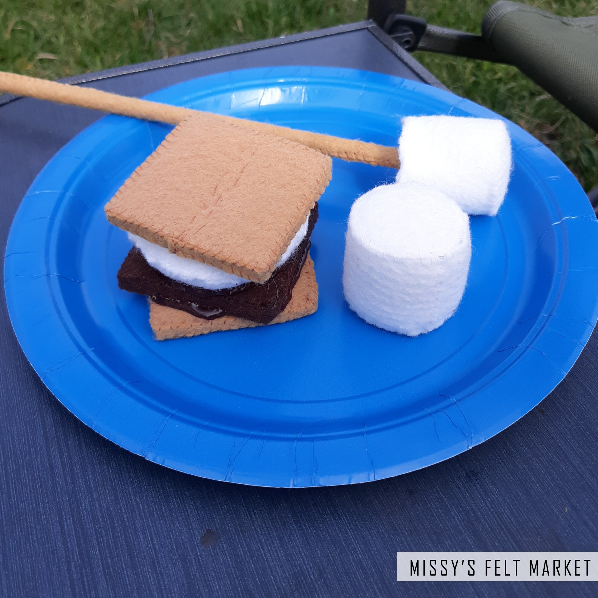 Smore Felt Food Set With Extra Marshmallows and Roasting Stick - Etsy