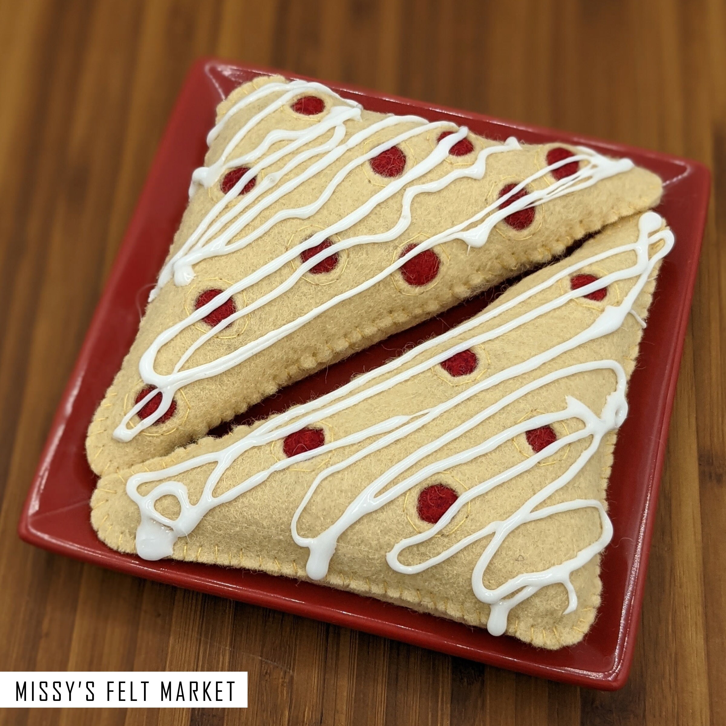 Cranberry Scones Felt Food With Fake White Chocolate Drizzle - Etsy