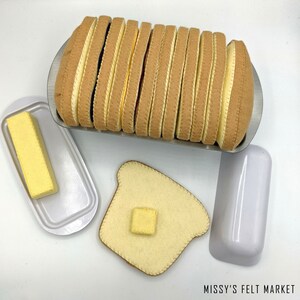 Whole Loaf of Full Size Bread With 25 Pieces for Pretend Kitchen Play ...