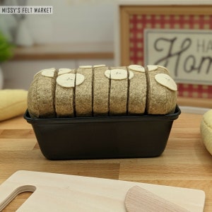 Pretend Banana Bread Loaf in a 6 Inch Pan for Play Kitchen Fun - Bakery ...