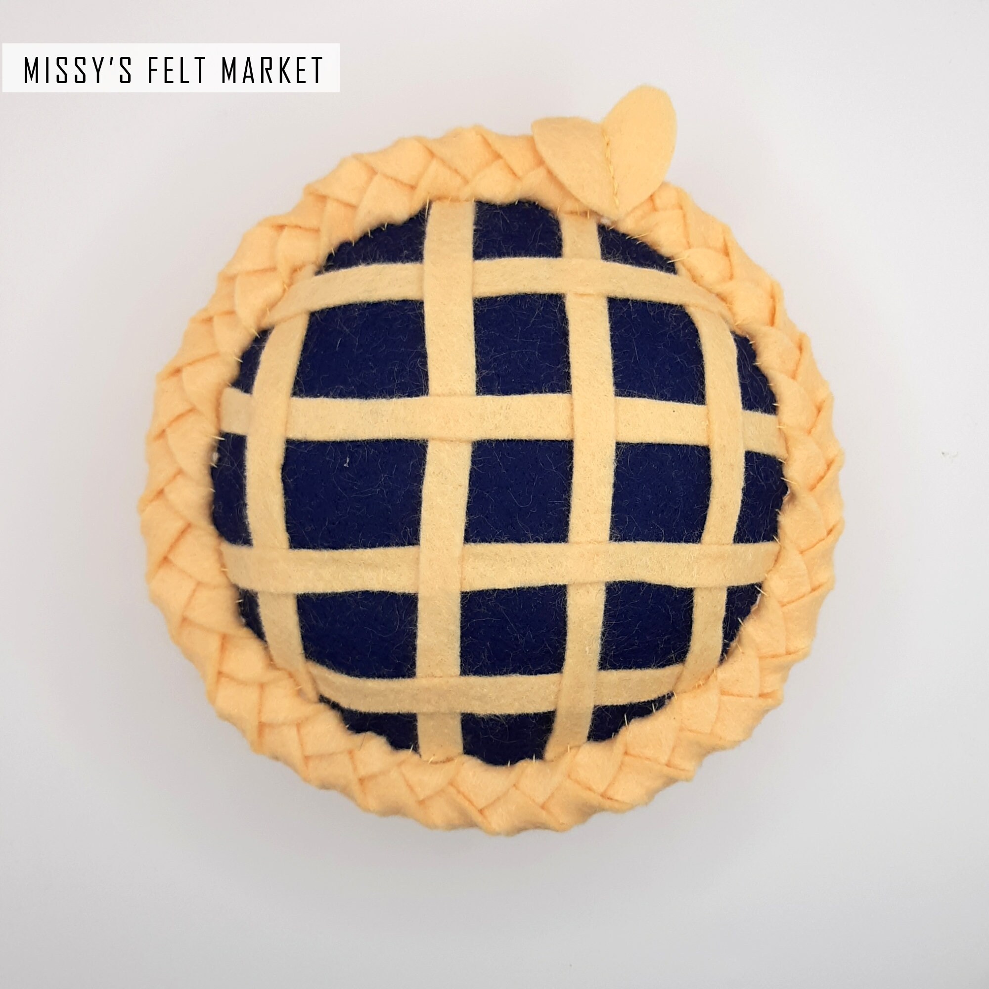 6 Inch Felt Pie for Pretend Play Felt Food Dessert Felt Food | Etsy