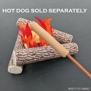 Campfire Pretend Play Set for Kids With 3 Durable Fabric Logs and a ...