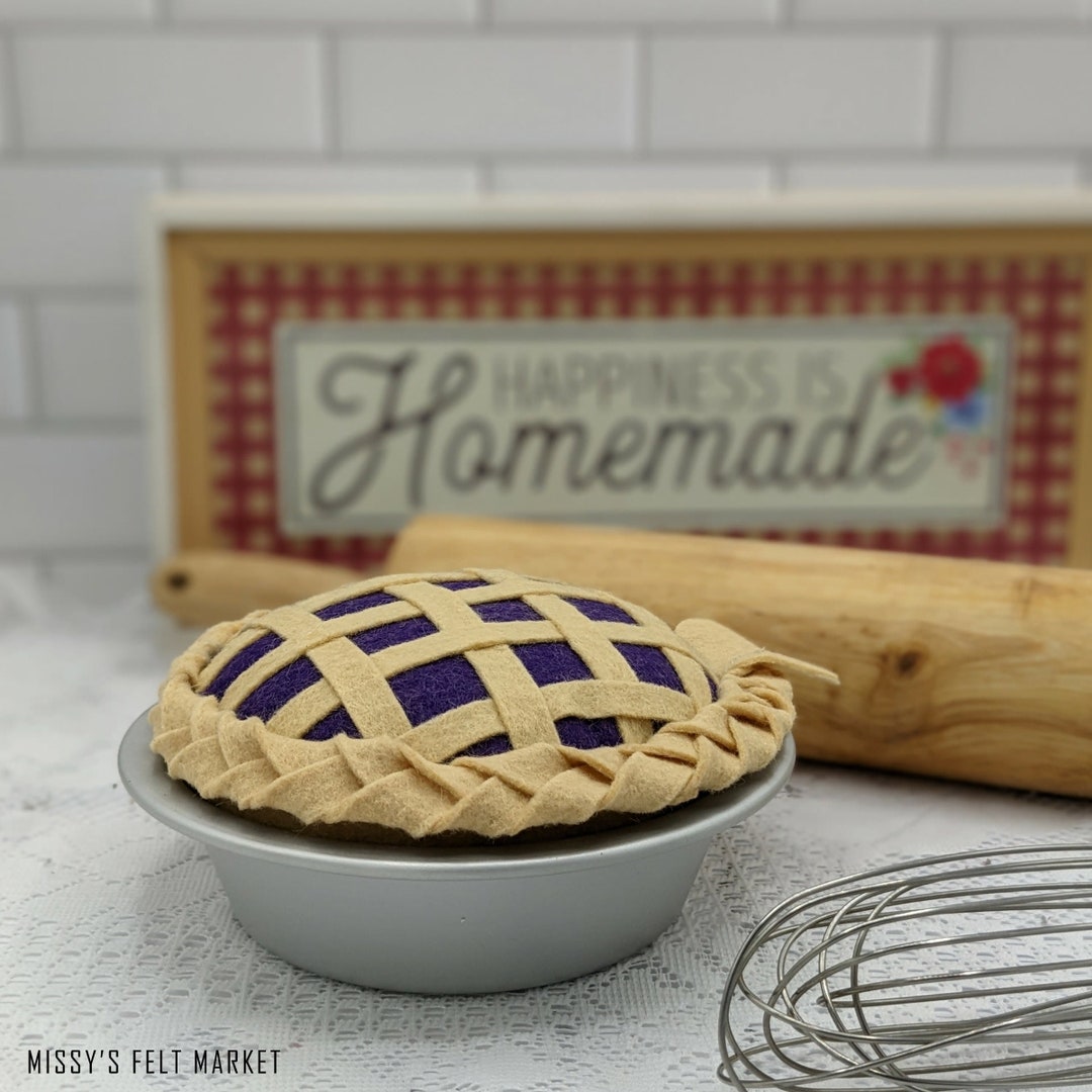 Deep Dish 6 Inch BERRY PIE Felt Play Food - Etsy