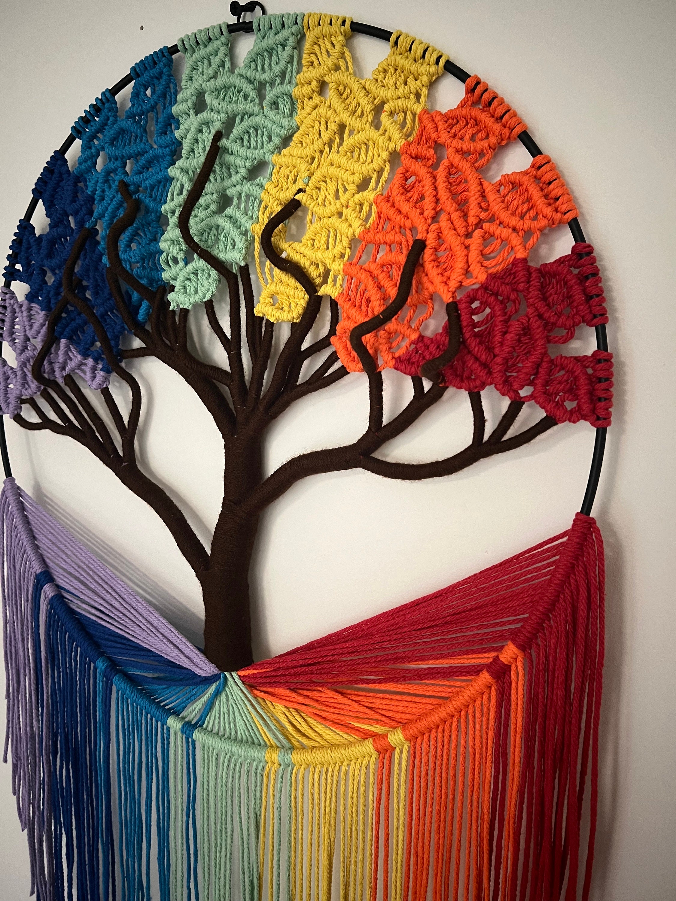 Tree of Life Macrame / Tree of Life / Rainbow / Tree of Life / Macrame ...