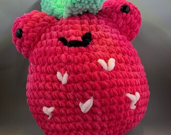 Crochet Strawberry Frog, Amigurumi Strawberry Frog, Cute Crochet ...