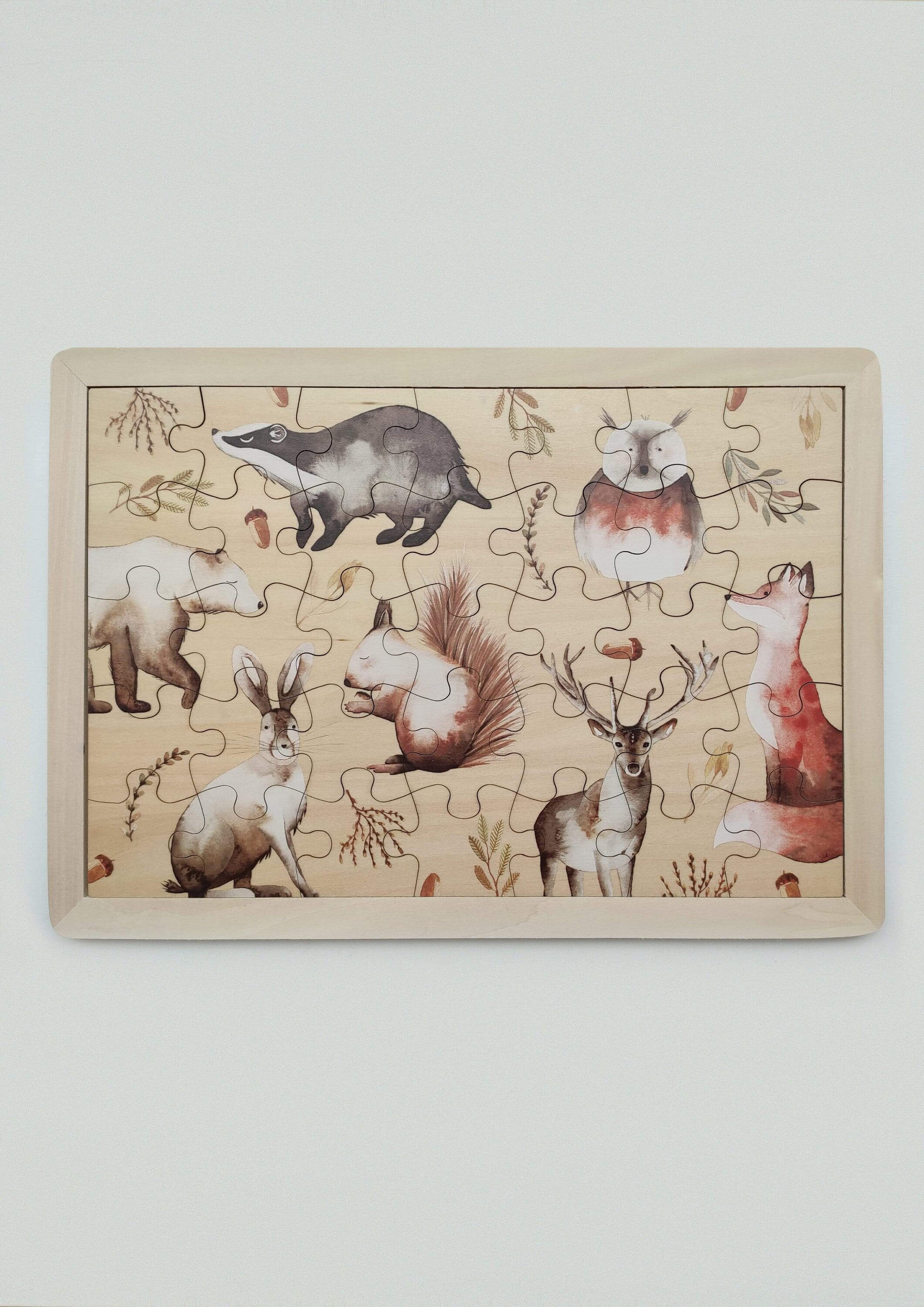 Wooden puzzle forest made of sustainable wood | Etsy