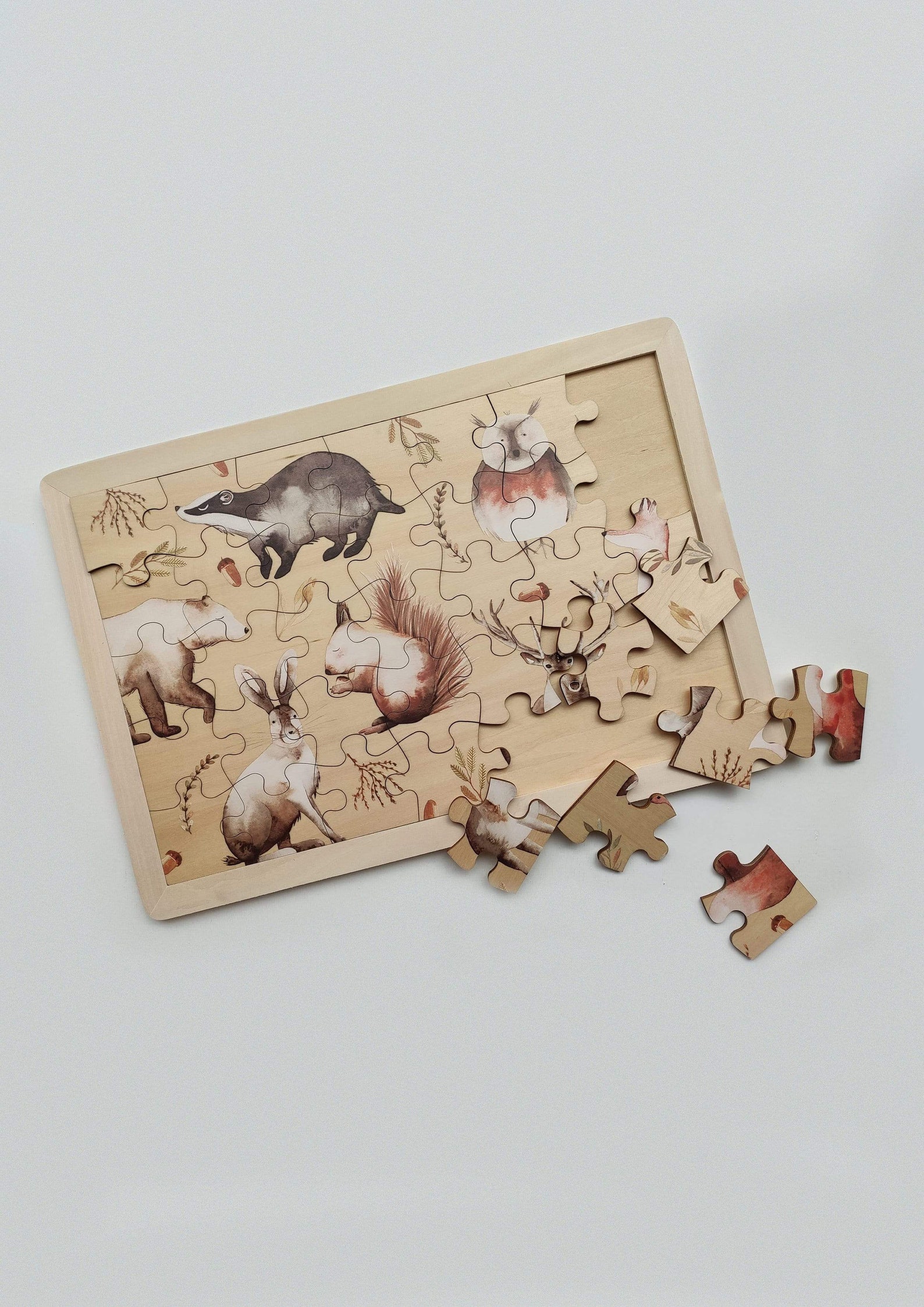 Wooden puzzle forest made of sustainable wood | Etsy