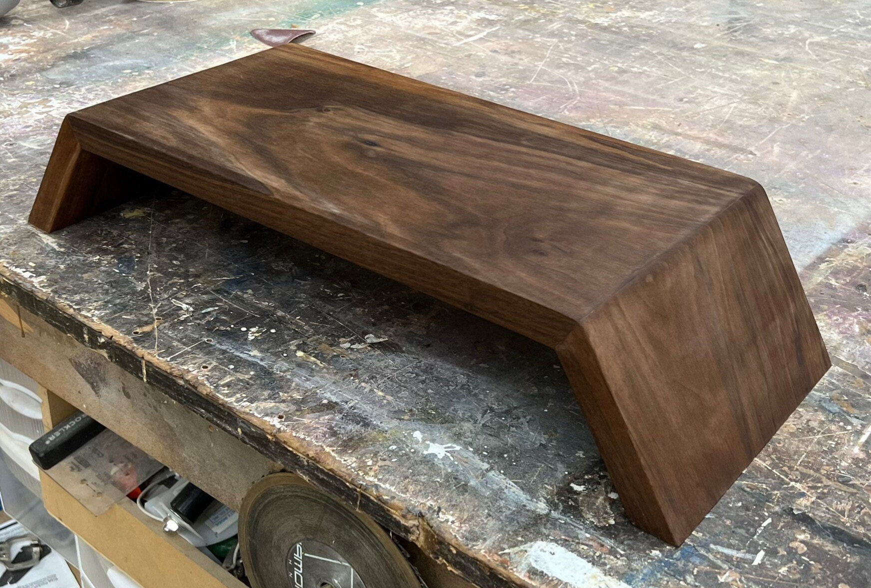 Solid Walnut Monitor Stand With Storage Underneath - Etsy