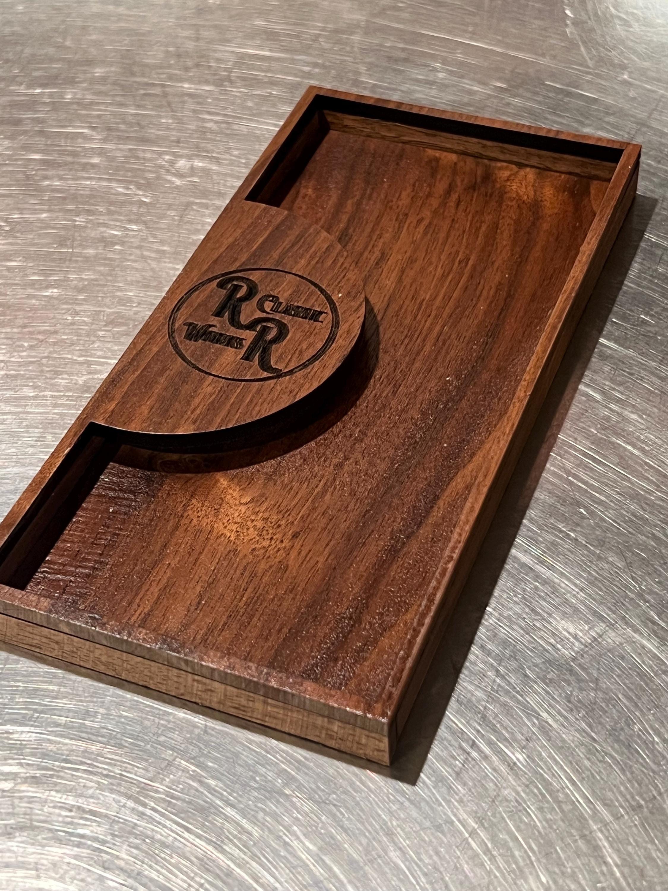 Wooden Check Presenter and Receipt Holder for Credit Cards and Cash ...