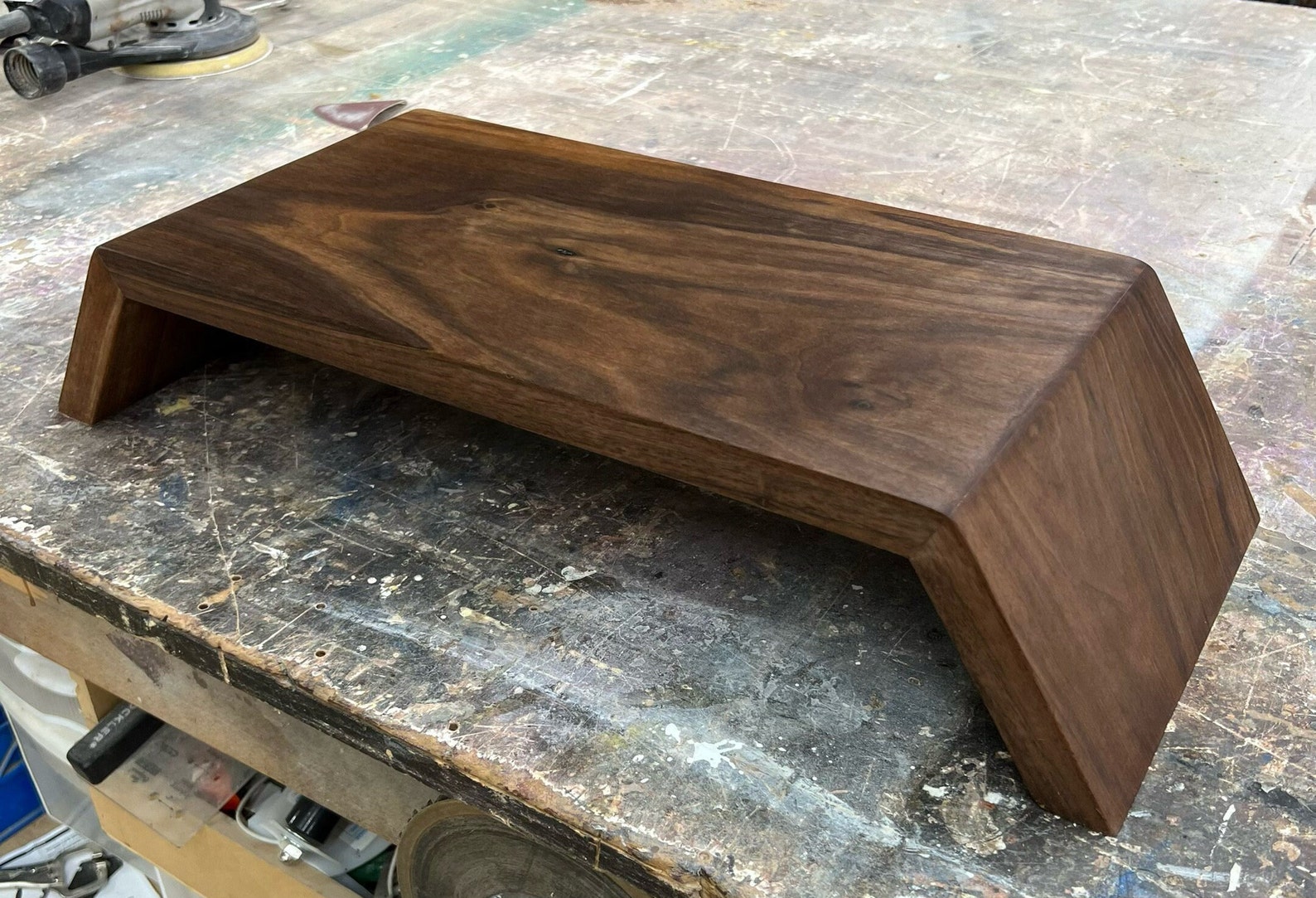 Solid Walnut Monitor Stand With Storage Underneath - Etsy