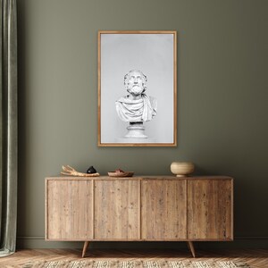 Roman Bust Sculpture Fine Art Print Portrait of Roman or Greek Statue ...