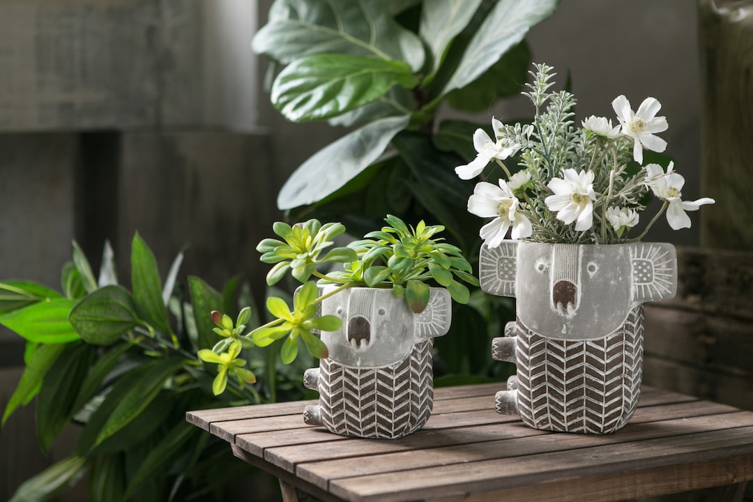 Outdoor Planters-koala Flowerpot,animals Flowerpot,koala Planter,indoor ...