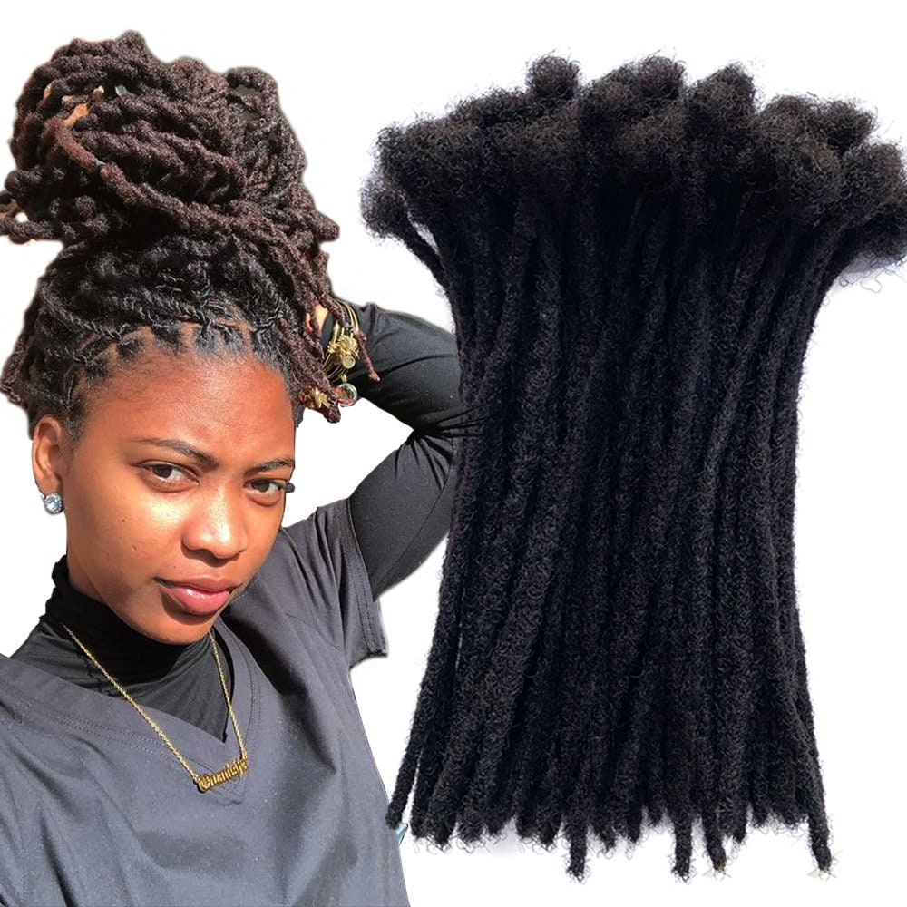 Human Hair Dreadlocks Handmade Locs Small Size 04cm Width 40 Etsy