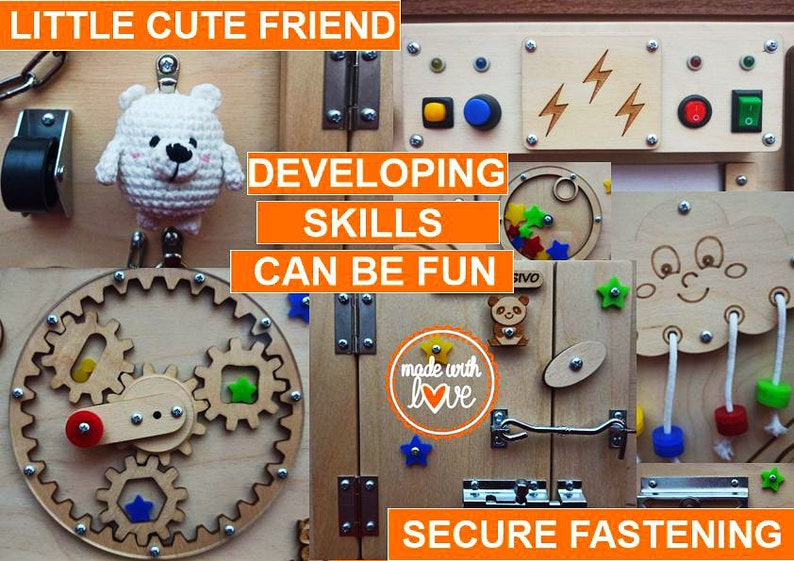 Busy Board SUPER LARGE With Lights for Wall / Big Busy Board - Etsy