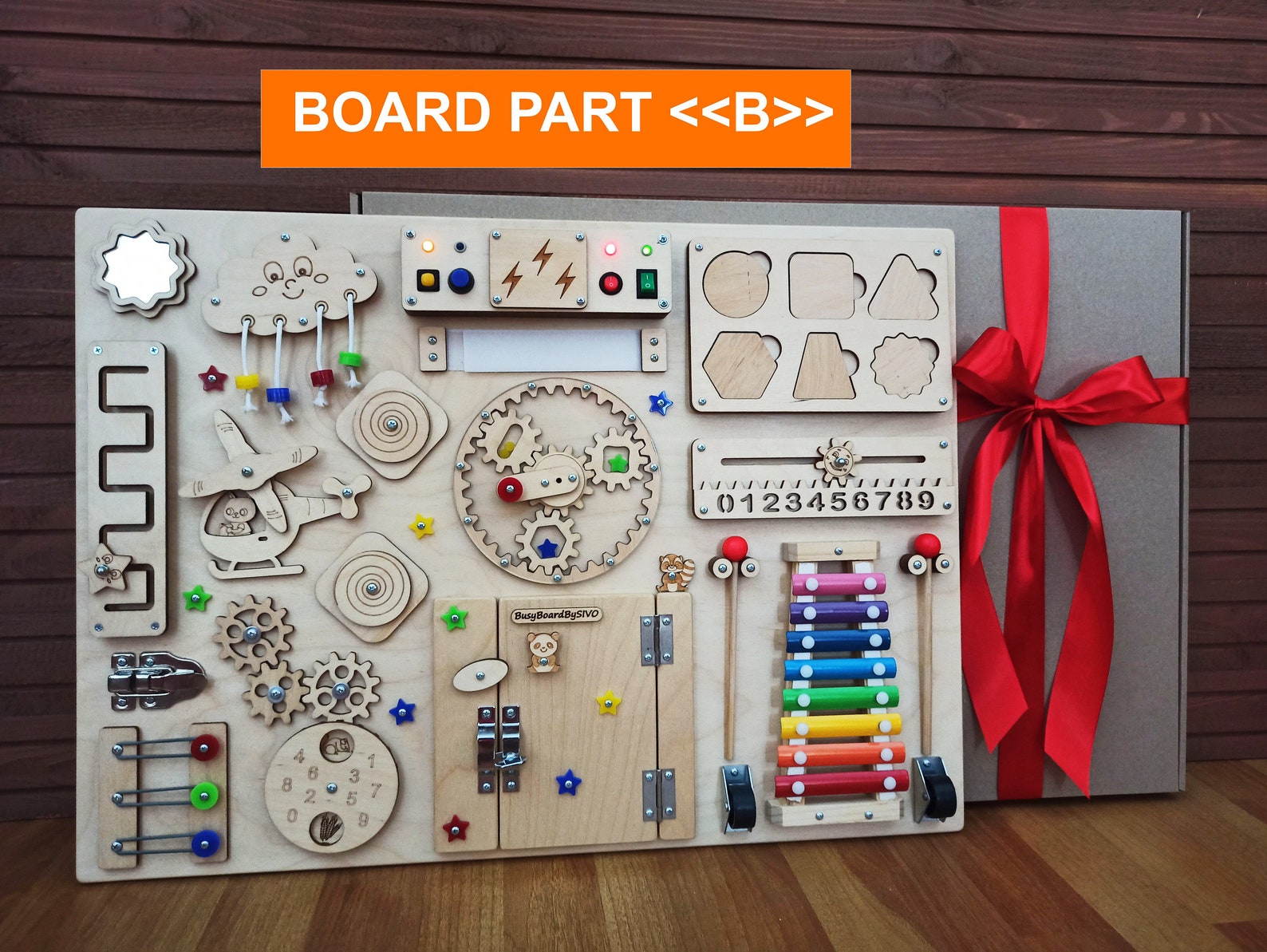 Busy Board SUPER LARGE With Lights for Wall / Big Busy Board - Etsy