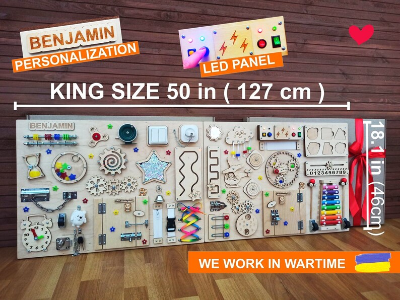 Busy Board SUPER LARGE With Lights for Wall / Big Busy Board - Etsy