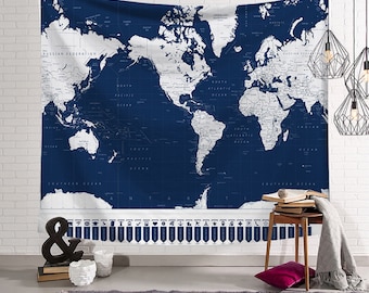 Wall Hanging World Map | Etsy