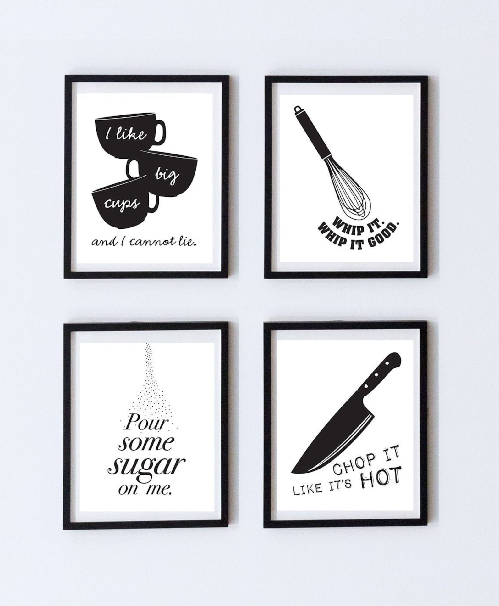 Funny Kitchen Prints, Kitchen Art, Kitchen Wall Decor, Set of 4 - Etsy