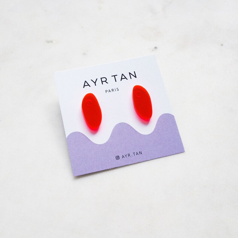 Alas Mini Studs Recycled Acrylic Plastic Eco-friendly | Etsy