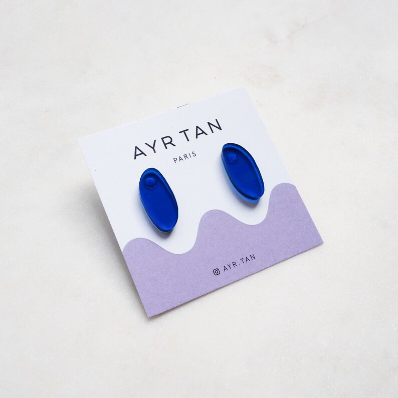 Alas Mini Studs Recycled Acrylic Plastic Eco-friendly | Etsy