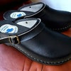 White WOODEN Man's CLOGS Natural Nubuck Leather, Linden Wood Swedish ...