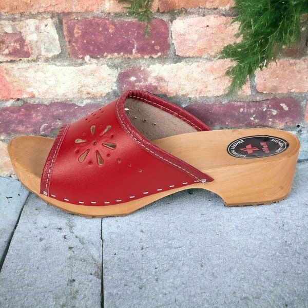 Red Clogs - Etsy