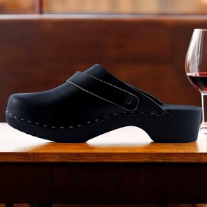 White Leather Wooden Clogs for Men - Comfortable Handmade Swedish-style ...