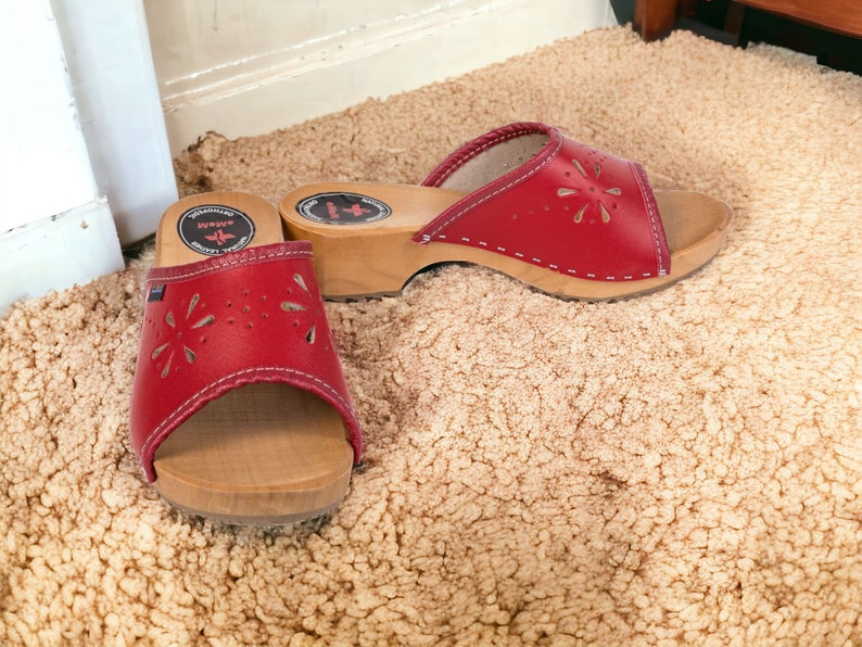 Beautiful Wooden Clogs Handmade Open Toe Clogs Cute and Stylish Women's ...