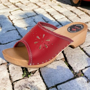 Beautiful Wooden Clogs Handmade Open Toe Clogs Cute and Stylish Women's ...