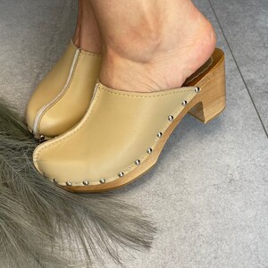 Elegant and Fashionable Women's High-heeled Clogs Handmade - Etsy
