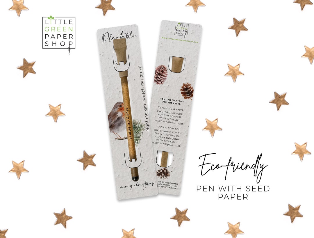 PLANTABLE PEN- Eco-friendly Pen With Seeds, Party Bag Filler, Plant ...