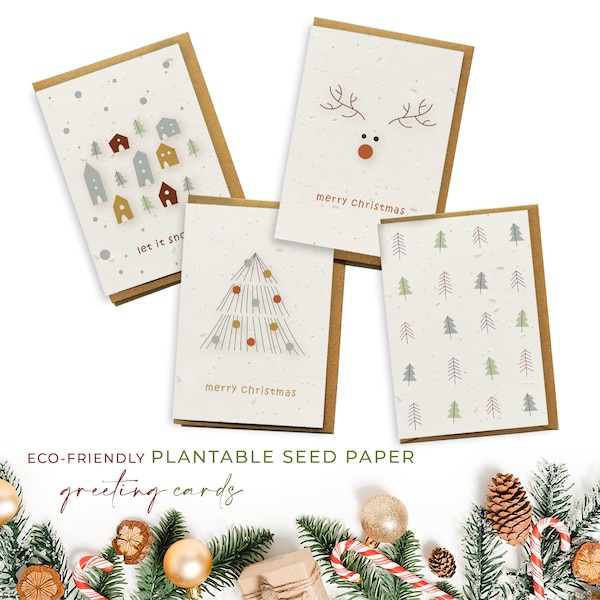 Eco Christmas Cards - Etsy