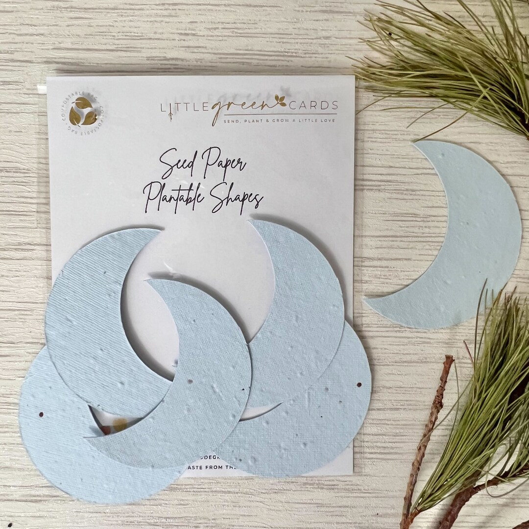 Assorted PLANTABLE Seed Paper SHAPES (pack of 15) Biodegradable Eco ...