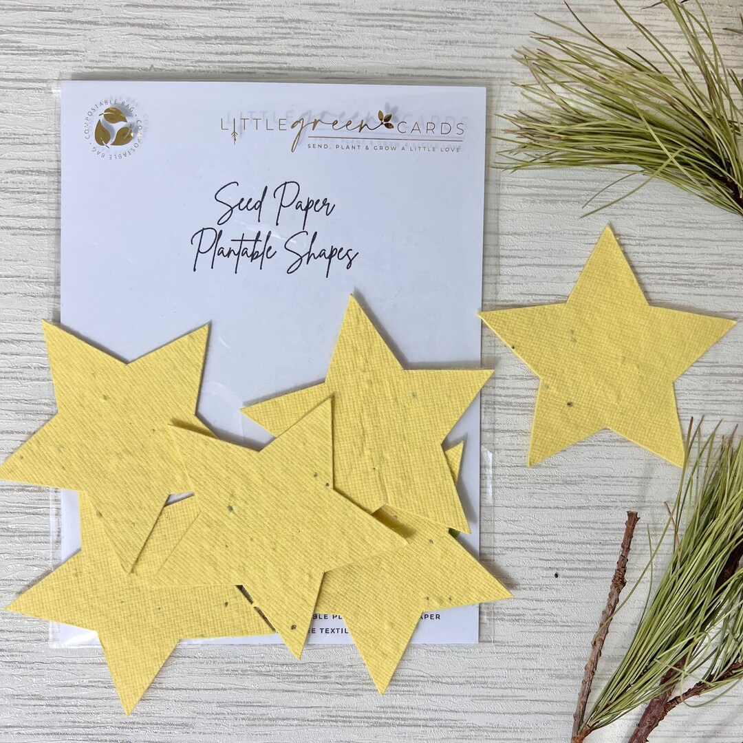 Assorted PLANTABLE Seed Paper SHAPES (pack of 15) Biodegradable Eco ...