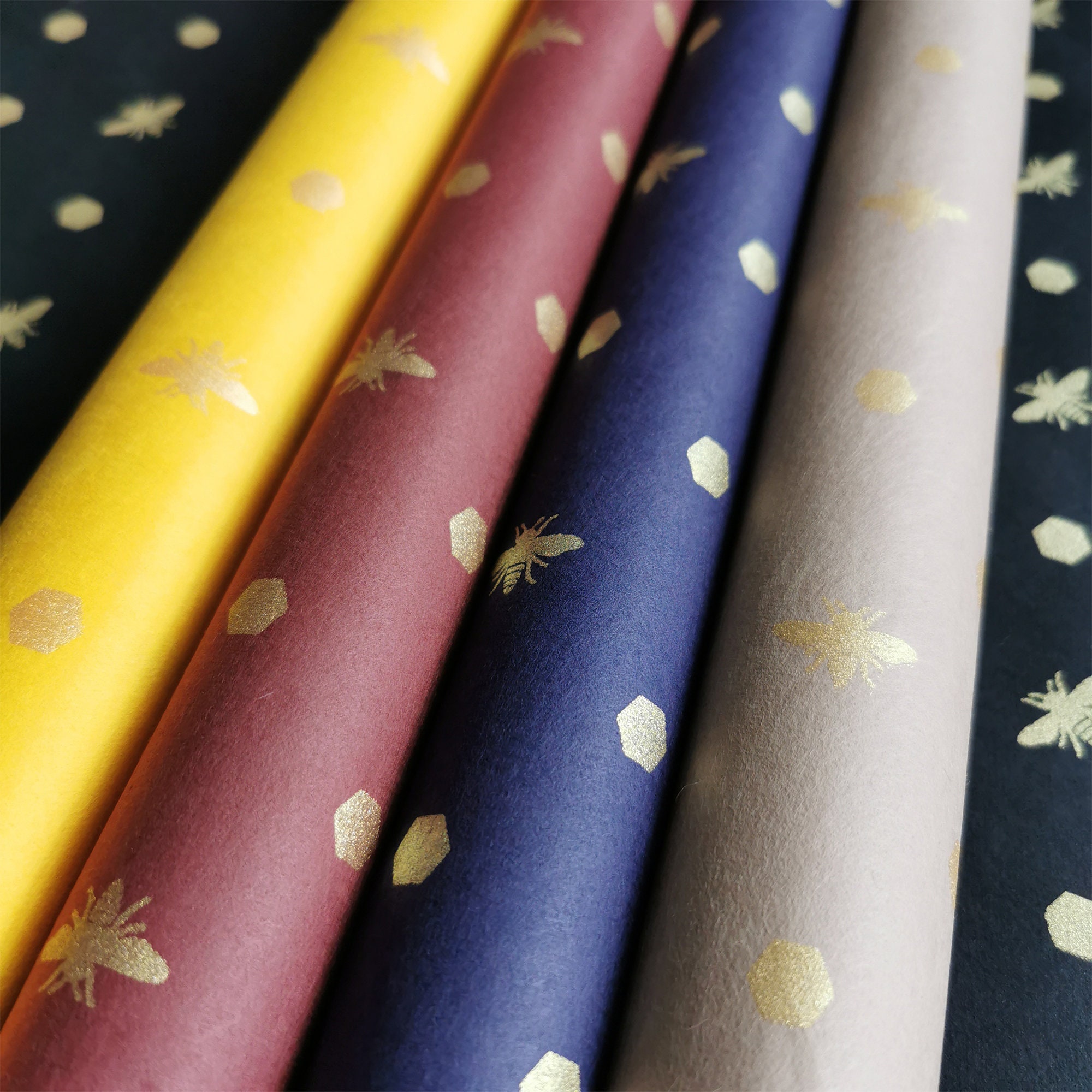 BEE WRAPPING PAPER Gift Wrap Roll Mulberry Paper Wrapping - Etsy