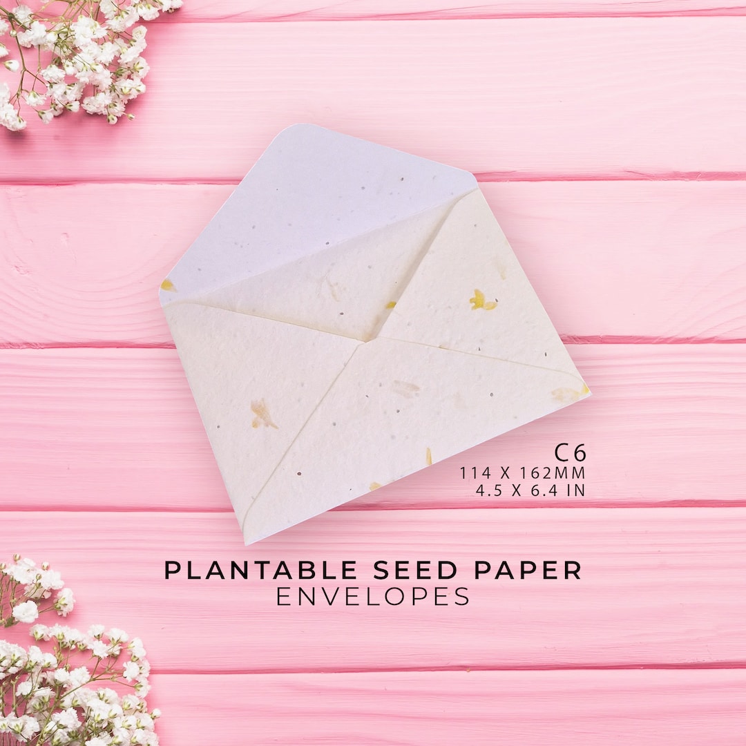 PLANTABLE Seed Paper Envelopes C6 - Wildflowers Petals - Grow Flowers ...