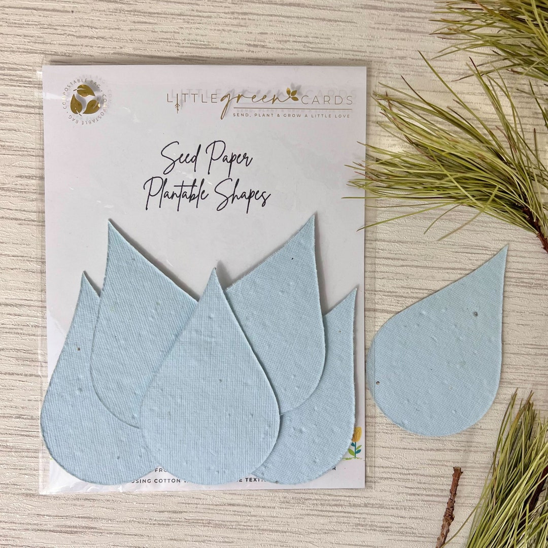 Assorted PLANTABLE Seed Paper SHAPES (pack of 15) Biodegradable Eco ...