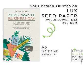 Plantable Seed Paper Marketing Material Flyer Print for | Etsy