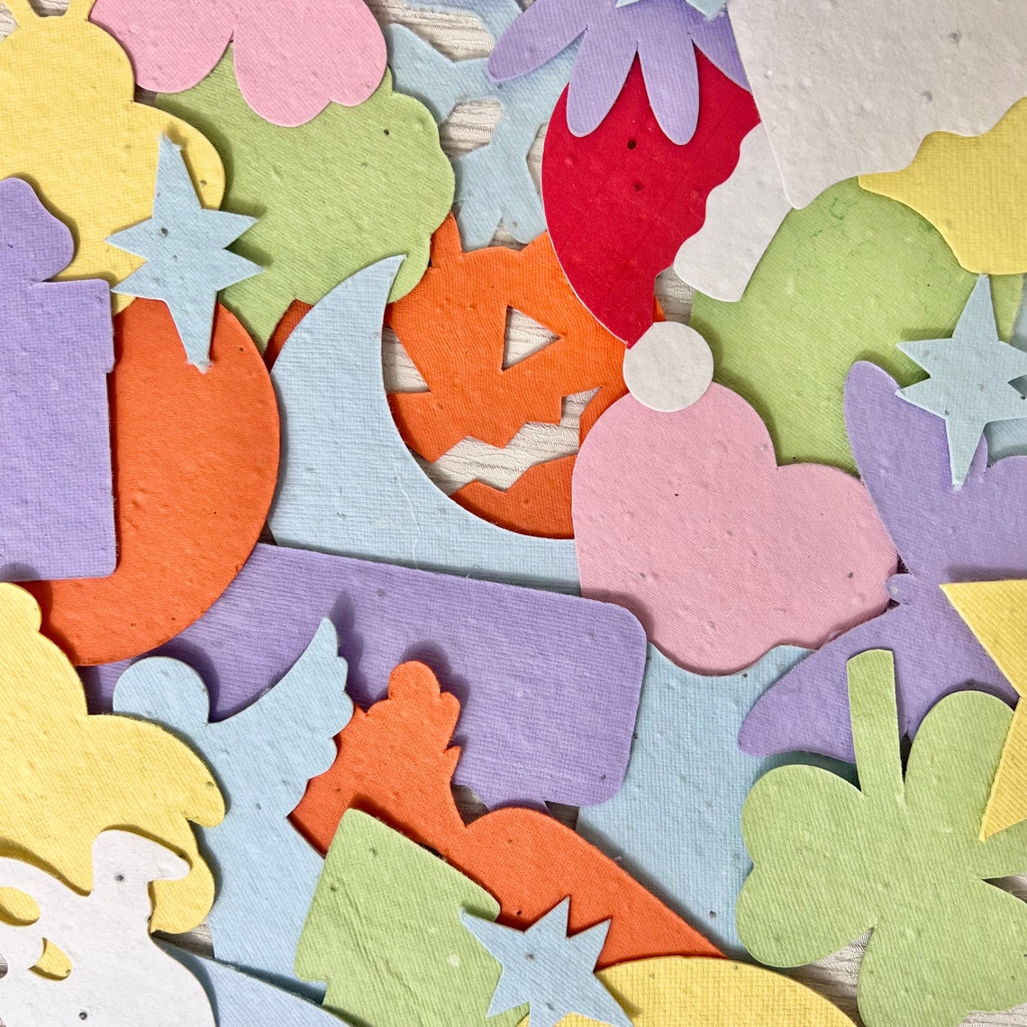 Assorted PLANTABLE Seed Paper SHAPES (pack of 15) Biodegradable Eco ...