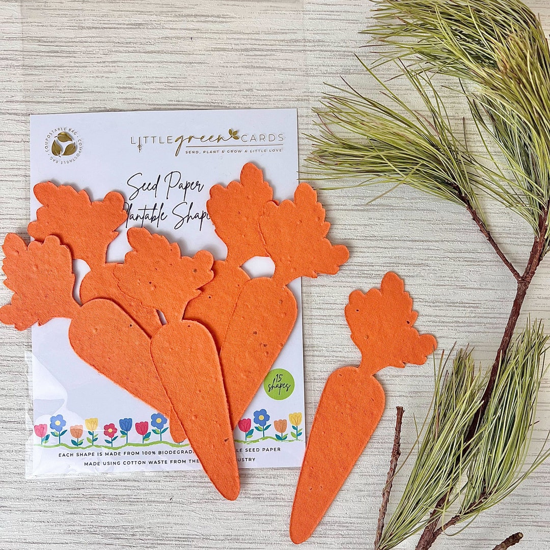 Assorted PLANTABLE Seed Paper SHAPES (pack of 15) Biodegradable Eco ...