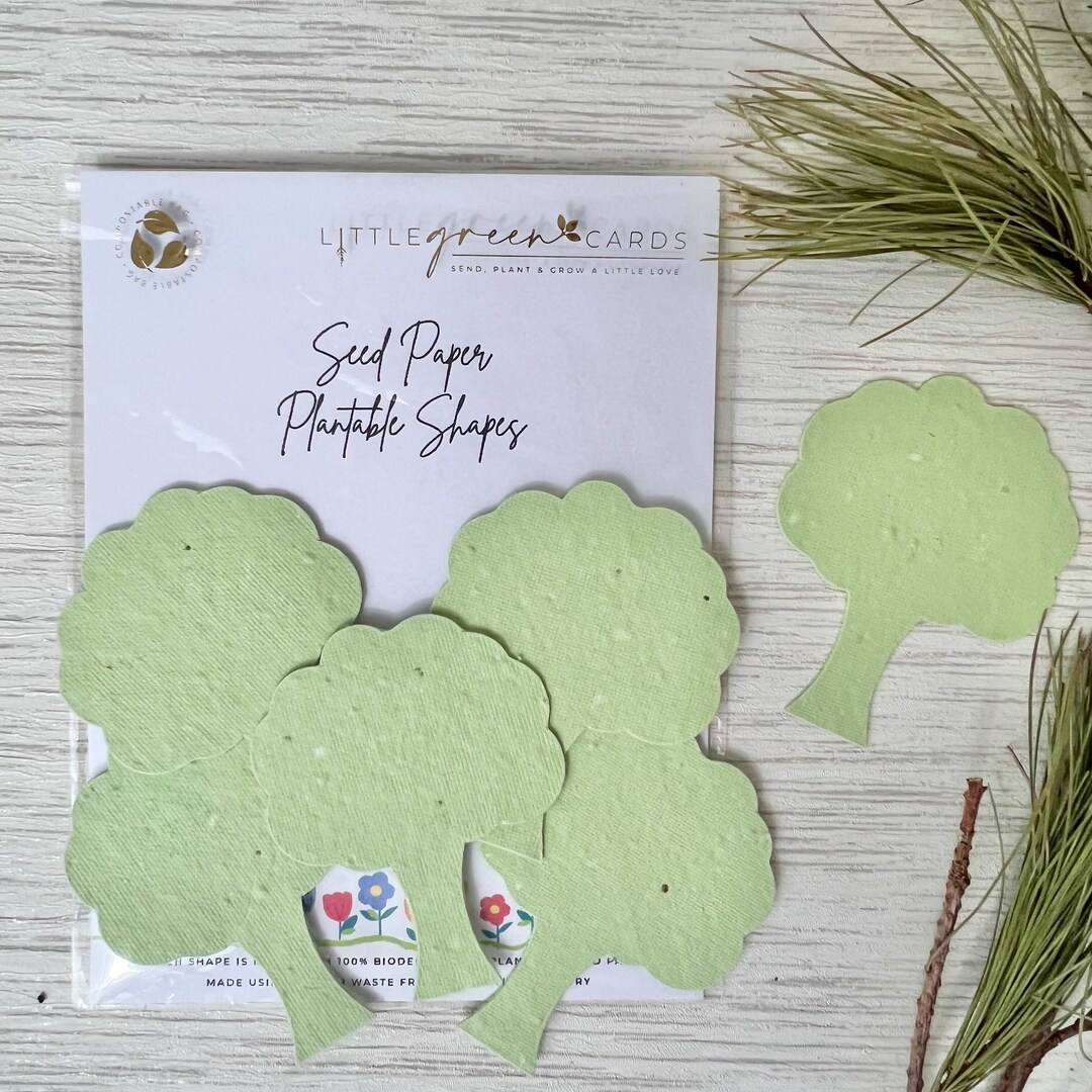Assorted PLANTABLE Seed Paper SHAPES (pack of 15) Biodegradable Eco ...