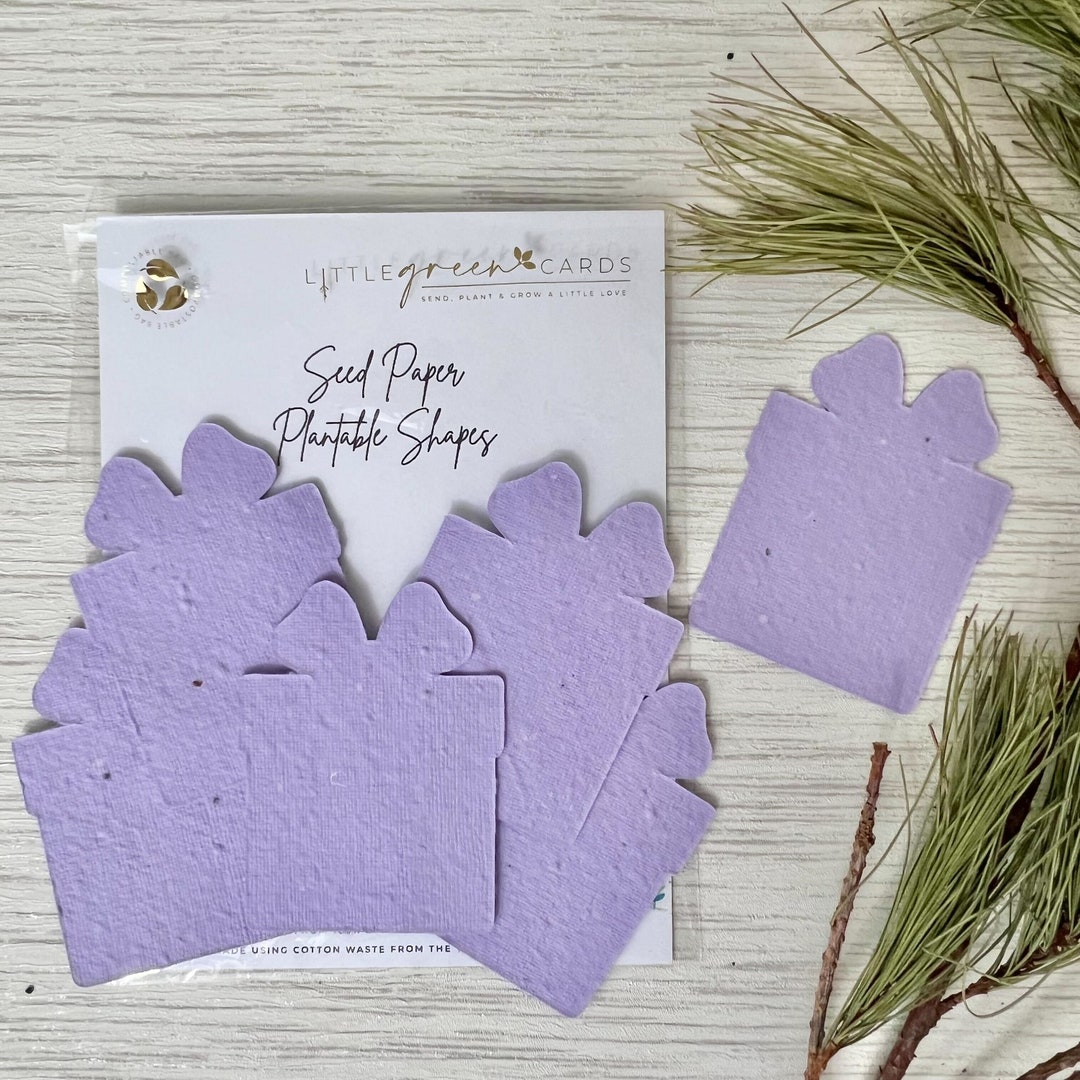 Assorted PLANTABLE Seed Paper SHAPES (pack of 15) Biodegradable Eco ...