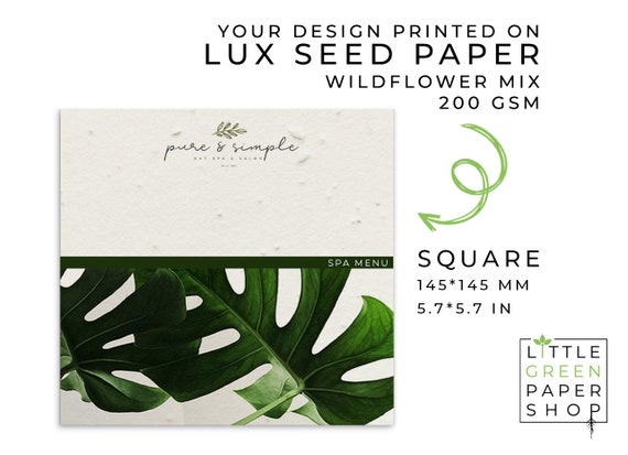 Plantable Seed Paper Marketing Material Flyer Print for | Etsy