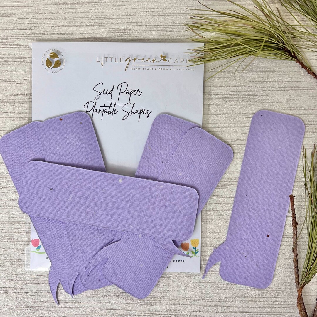Assorted PLANTABLE Seed Paper SHAPES (pack of 15) Biodegradable Eco ...