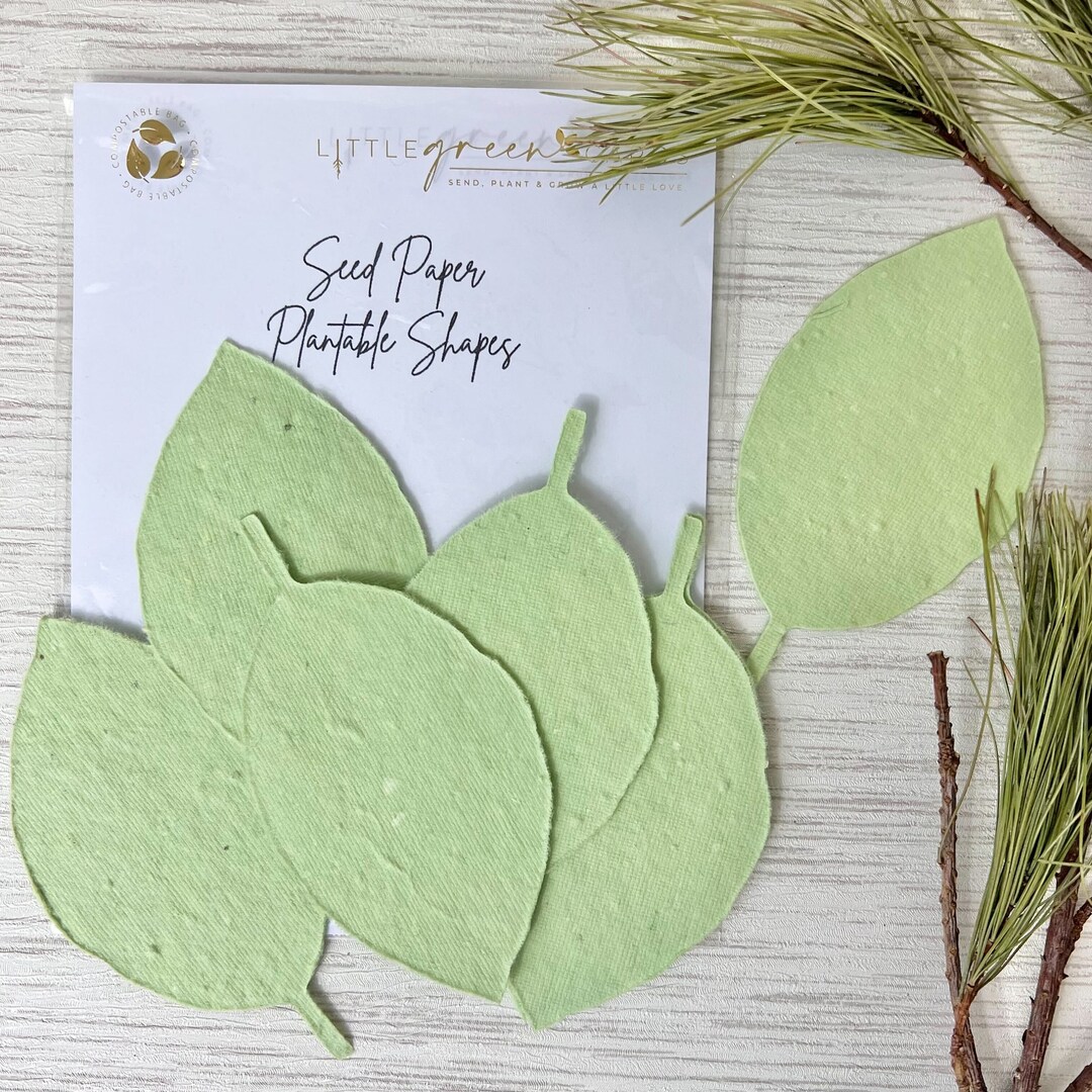Assorted PLANTABLE Seed Paper SHAPES (pack of 15) Biodegradable Eco-friendly - Leaf - Etsy