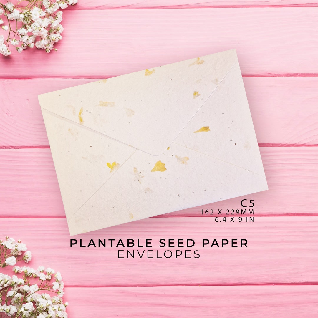 PLANTABLE Seed Paper Envelopes C5 - Wildflowers Petals - Grow Flowers ...