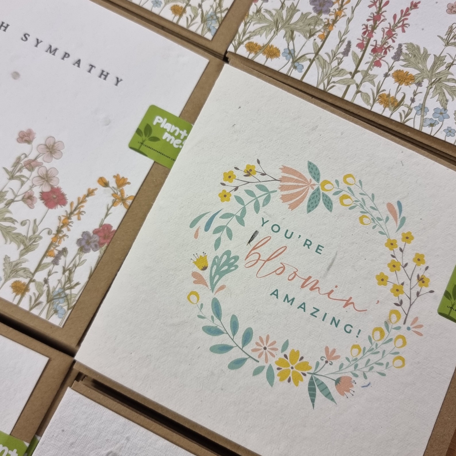 Plantable Flower Seed Paper Cards Sympathy Friends - Etsy UK