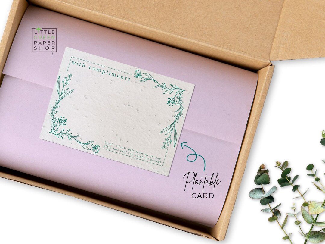 Plantable Seed Paper Compliment Slips for Businesses Marketing Material ...