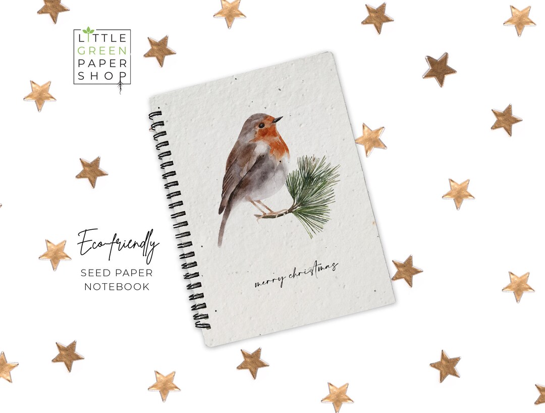 Eco-friendly Plantable Seed Paper Christmas Notebook - A Sustainable ...